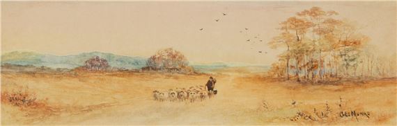 George Munro | DRIVING SHEEP | MutualArt