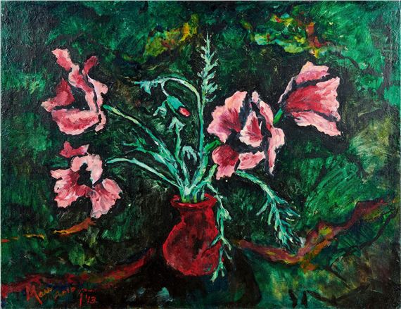 Leslie Marr | Still Life Poppies in a dark Landscape (2010 - 2013 ...