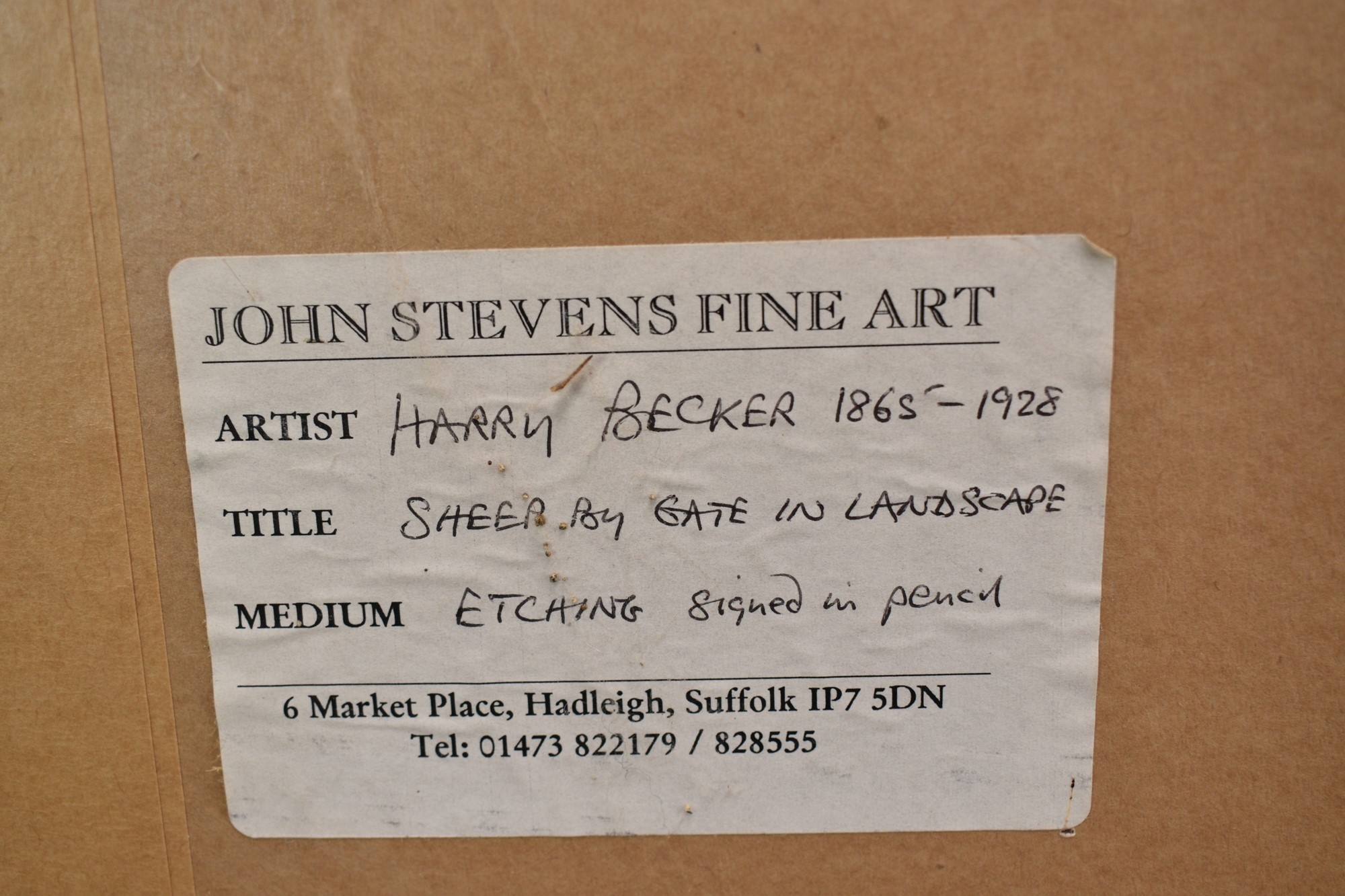 Harry Becker | Sheep by gate in Landscape | MutualArt