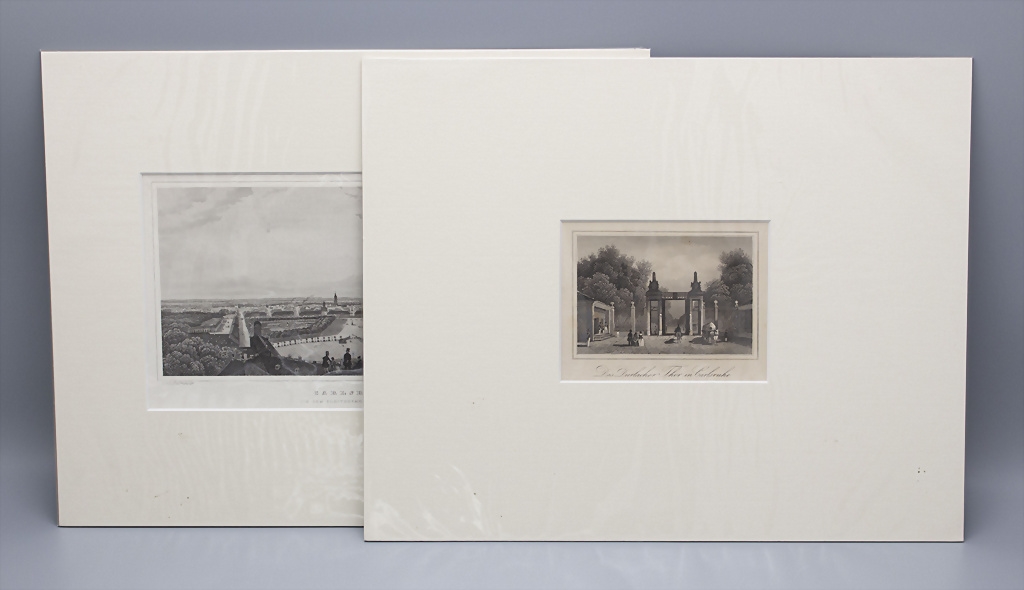Louis Hoffmeister | Zwei Ansichten von Karlsruhe / Two views of ...
