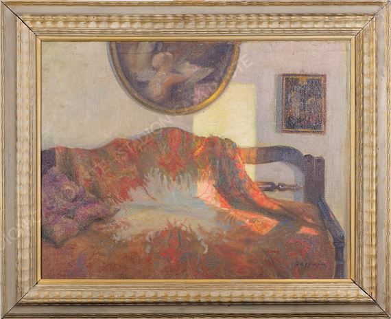 Romano Rossini | Interno con coperta | MutualArt