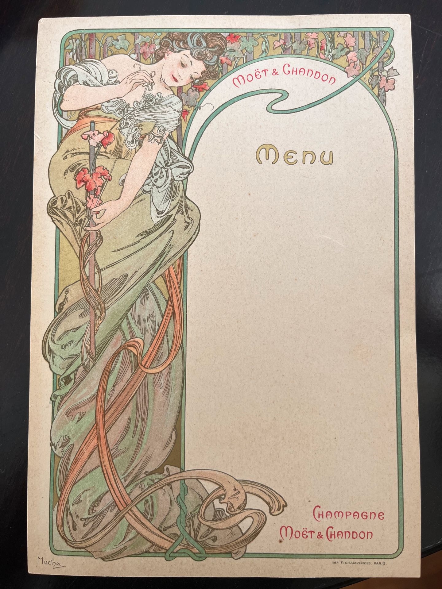 Alphonse Mucha | Four menu cards | MutualArt