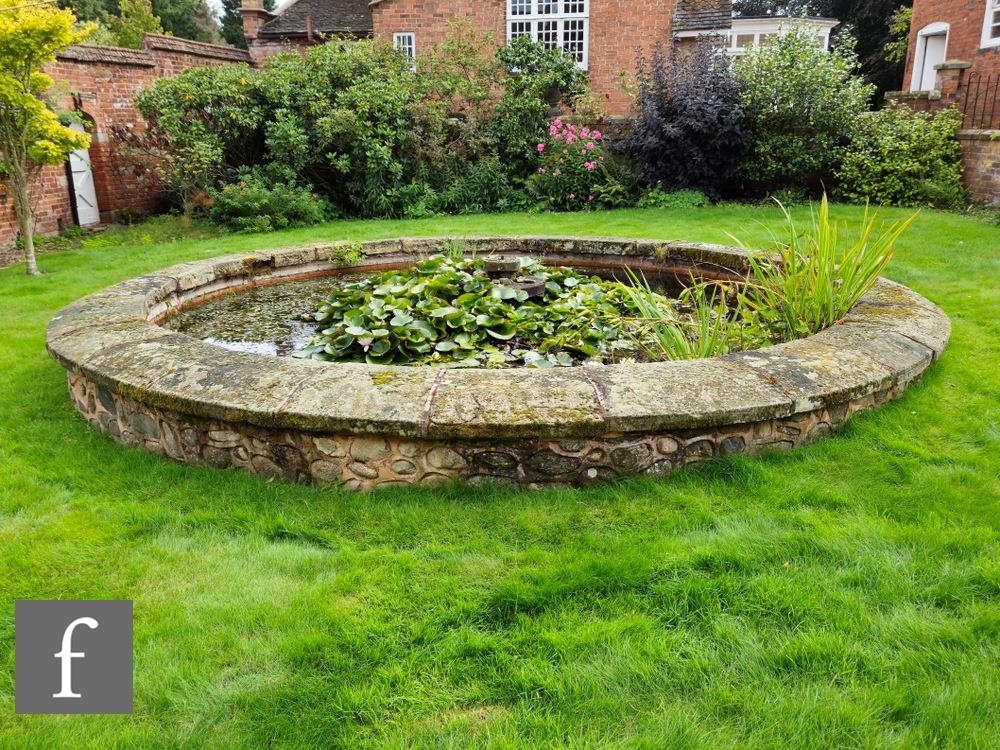 Unknown | Twenty five 19th Century sandstone circular coping stones ...