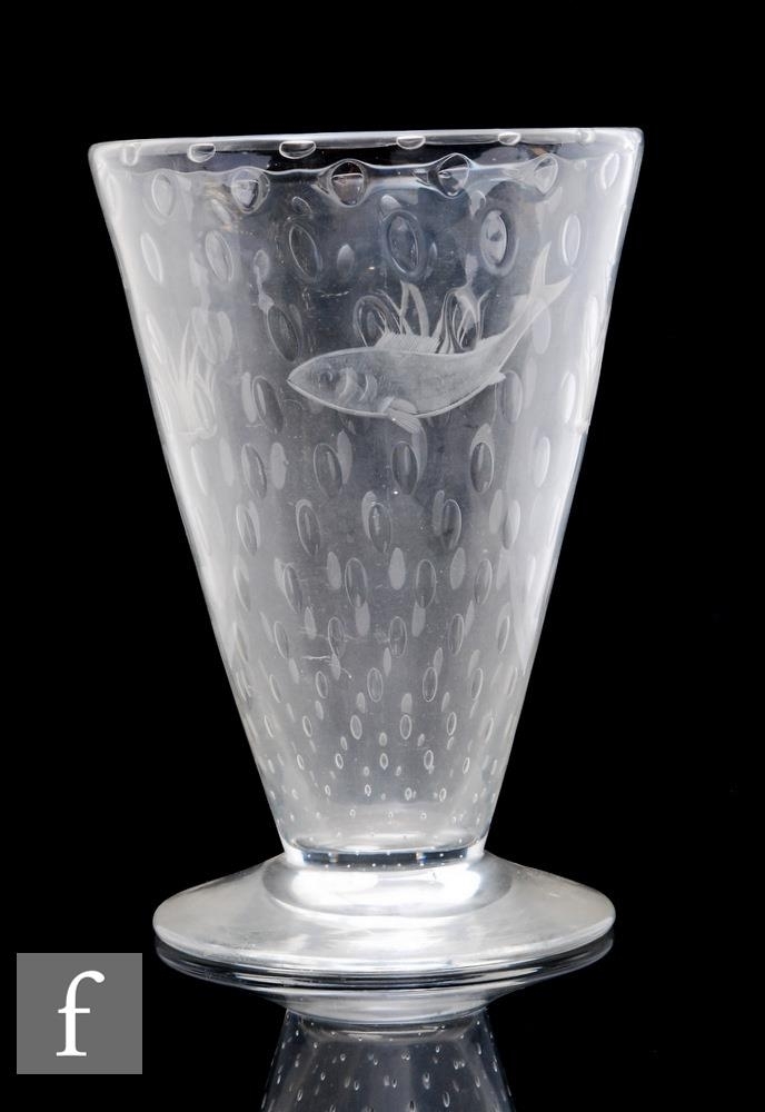 Thomas Webb | A 1920s Thomas Webb and Sons glass vase of footed conical ...