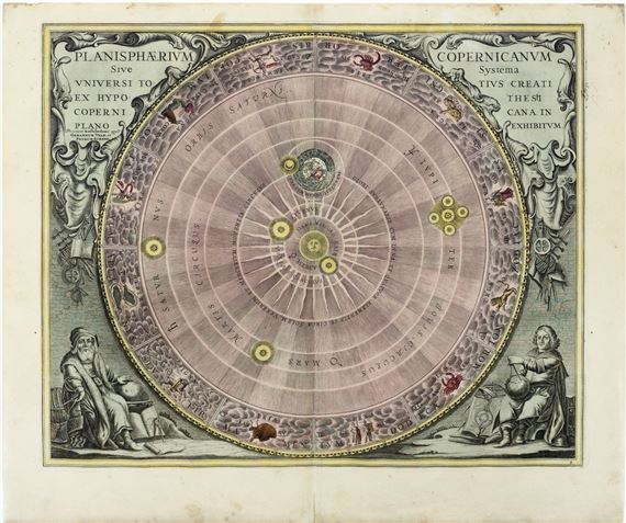 Andreas Cellarius | Cellarius Celestial Chart of the Copernican System ...