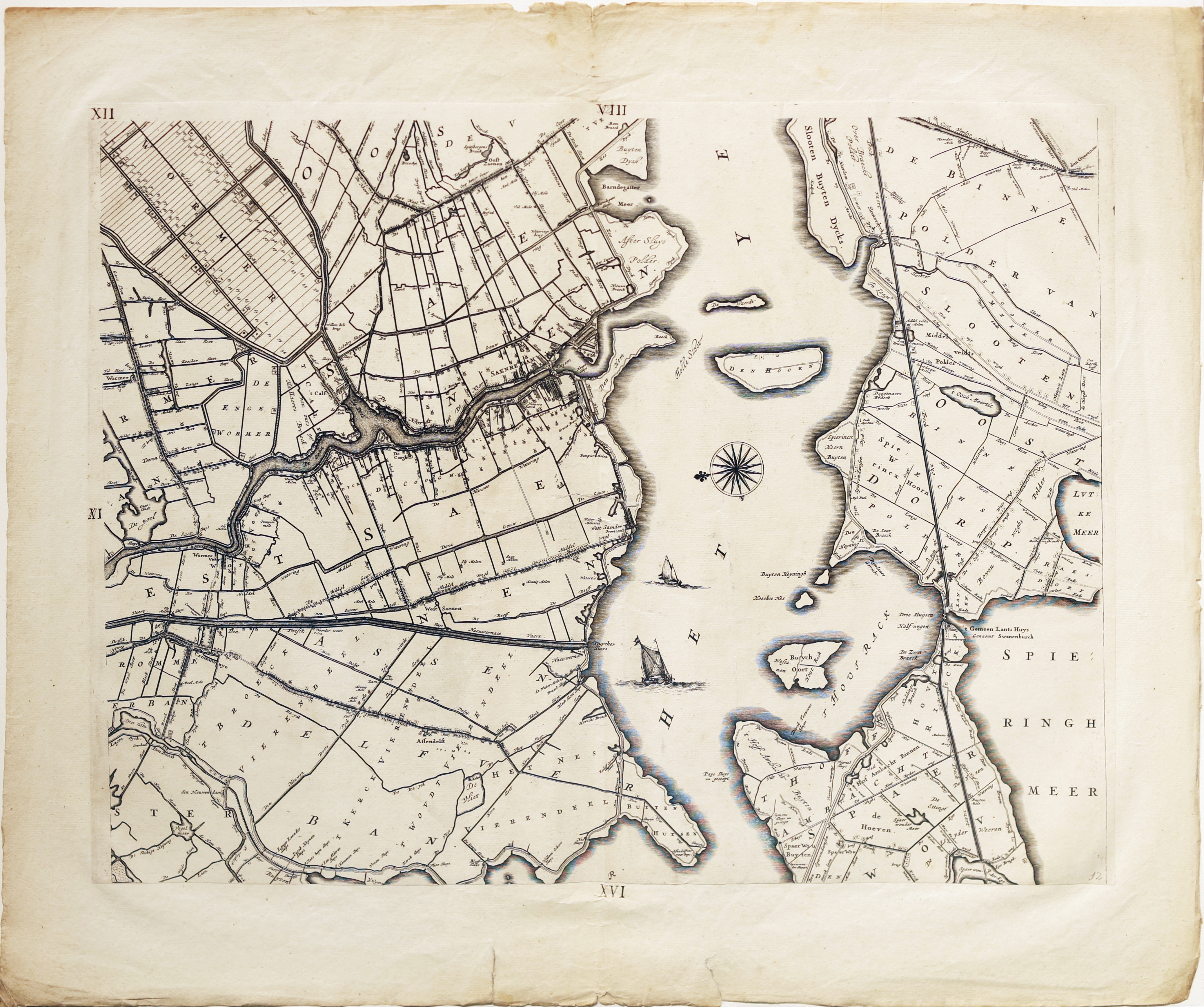 Jan Jansz | Dou Wall Map of the Netherlands (1680) | MutualArt