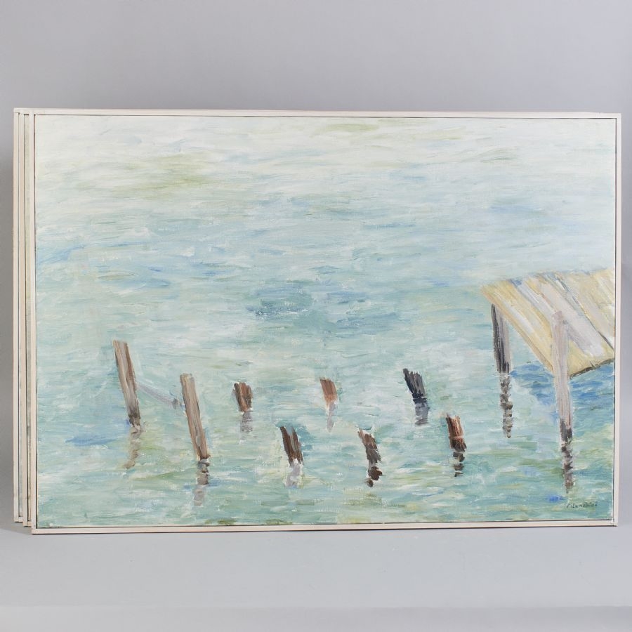 Marianne Lundblad | Brygga & pollare | MutualArt