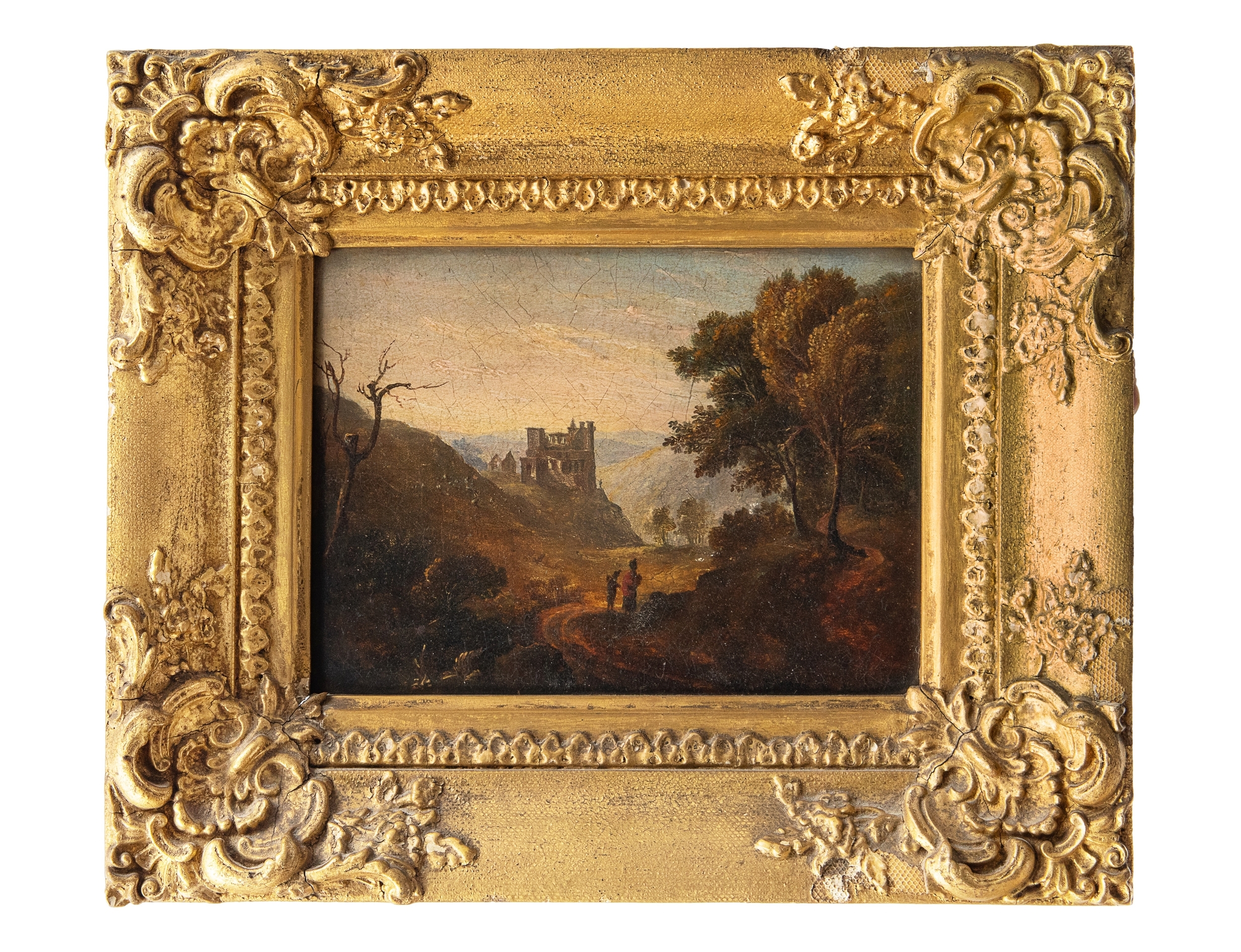 Anthony Vandyke Copley Fielding | Figures in a castle landscape | MutualArt