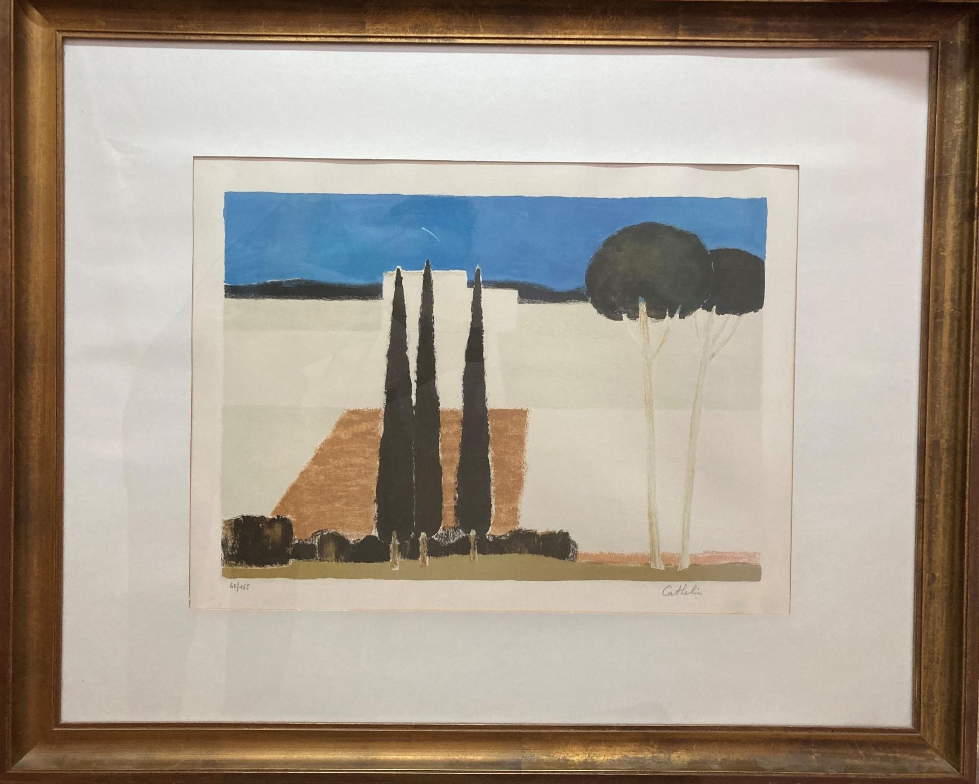 Bernard Cathelin | Les cyprès | MutualArt