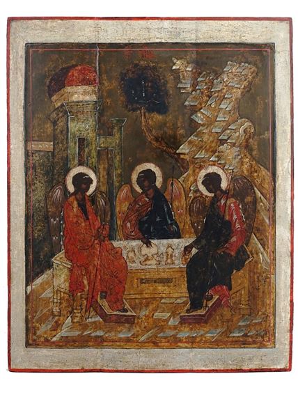 Russian School, 16th Century | Orthodox icon of the Holy Trinity of the ...