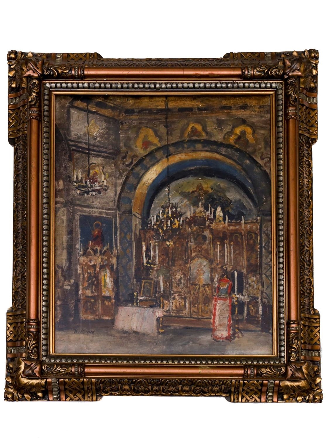 Boris Mikhailovich Kustodiev | Church Interior (1910) | MutualArt