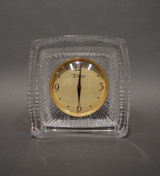 Daum Frères | Daum crystal clock | MutualArt