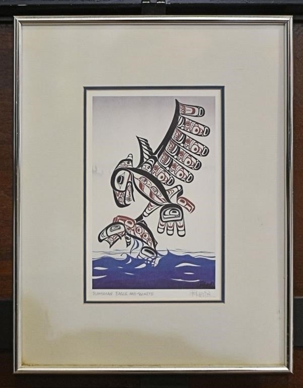 Bill Helin | TSIMSHIAN EAGLE AND SOCKEYE | MutualArt