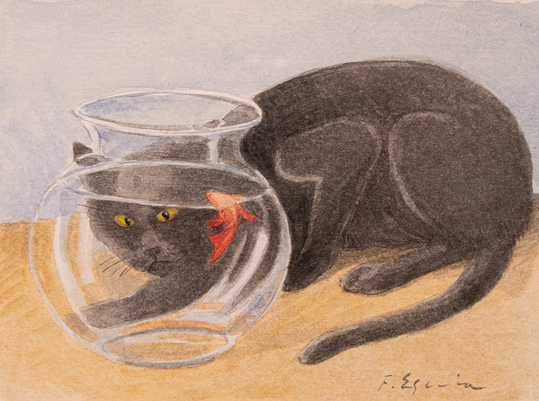 Fermín Eguía | Gato al acecho | MutualArt