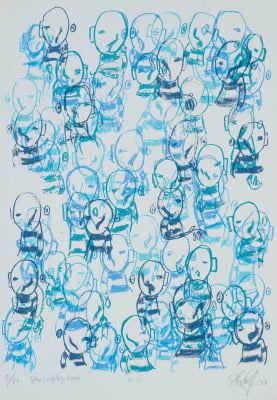 Ståle Gerhardsen | Blue comforting crowd (2022) | MutualArt