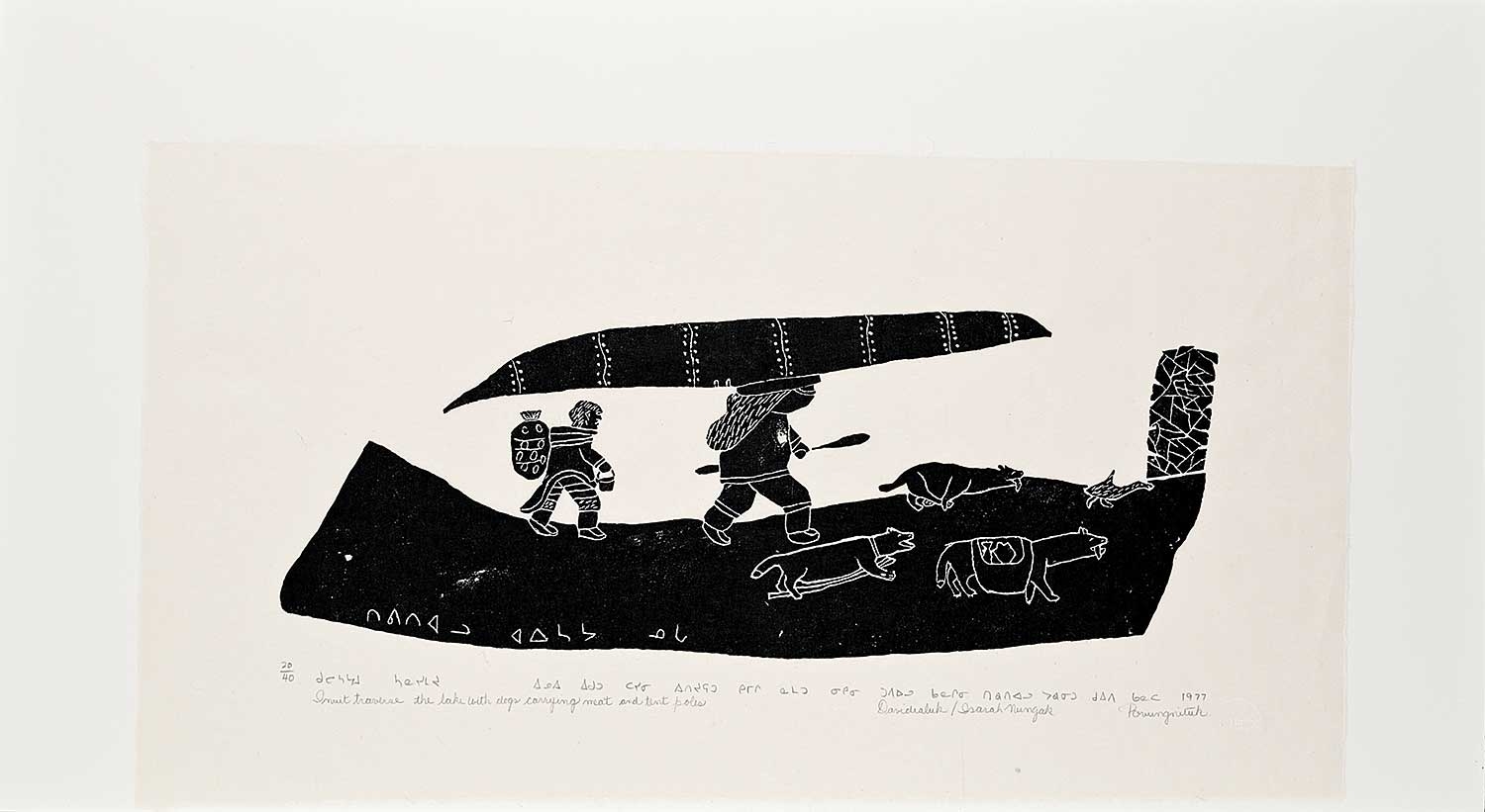 Alasua Amittu Davidialuk | Inuit Traverse the Lake with Dogs Carrying ...