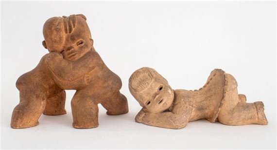 Tina Rabner | A pair of fraternal twins embracing | MutualArt