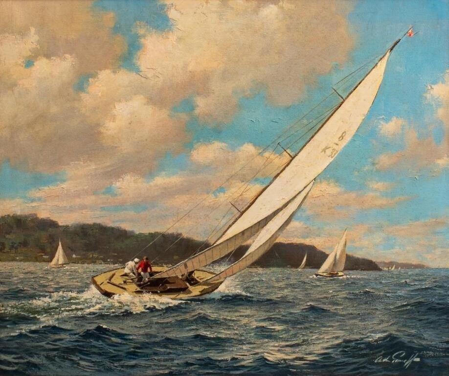 Arthur Saron Sarnoff | Sailing Boat Scene | MutualArt