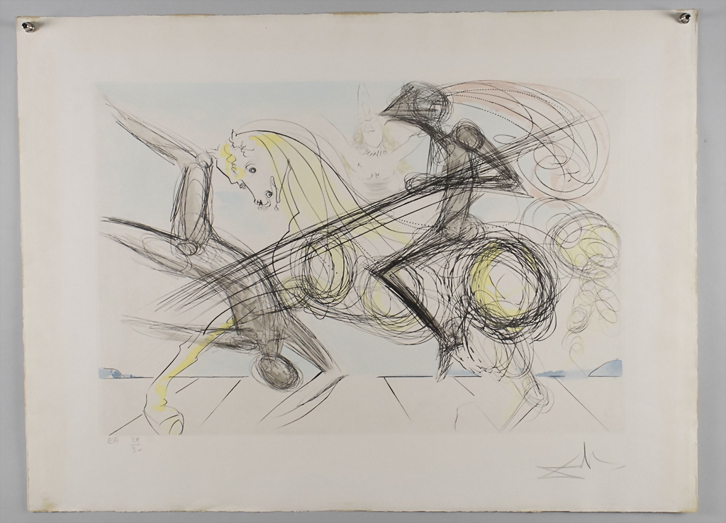 Salvador Dalí | Ritter mit Ross' / 'Knight with horse | MutualArt