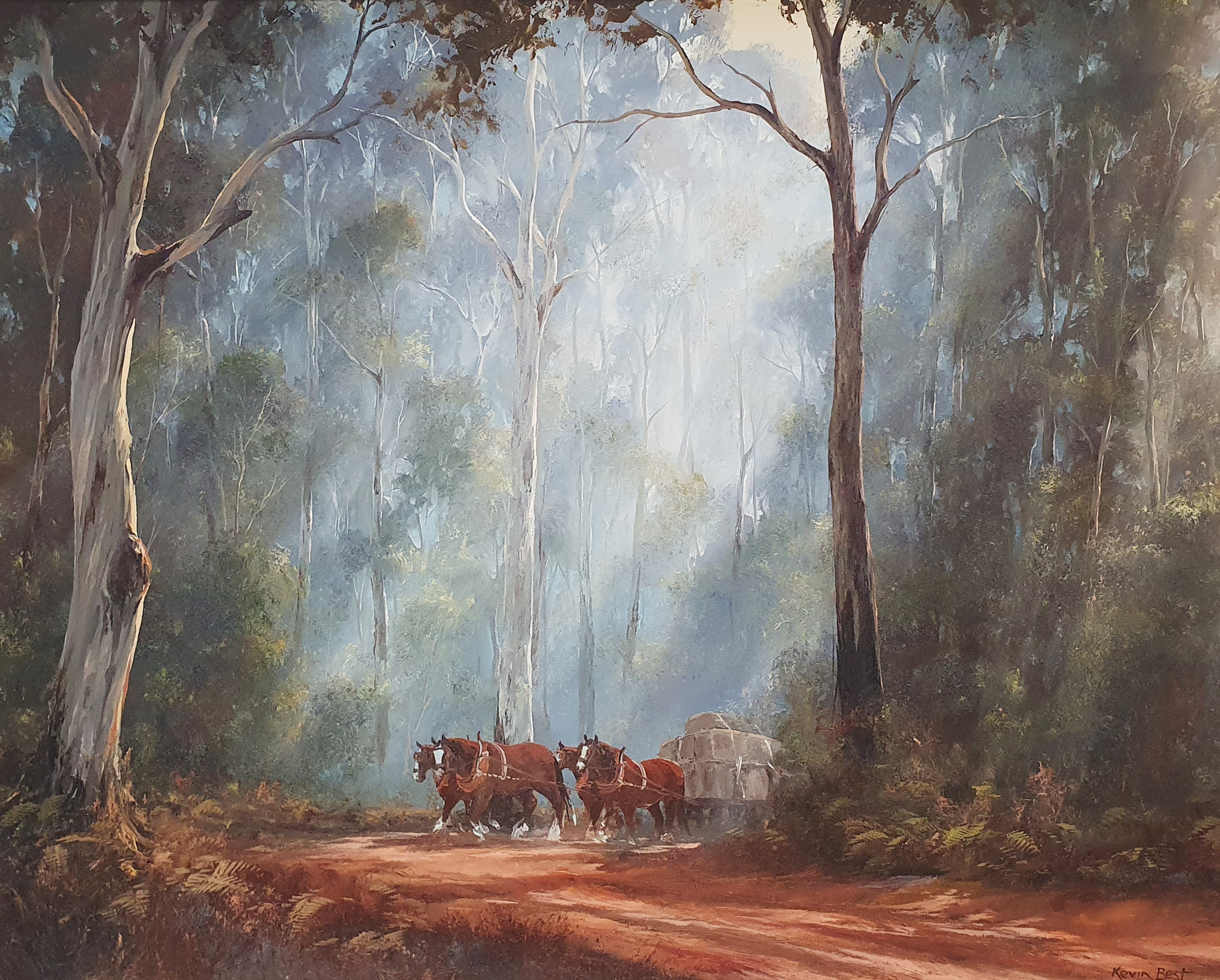 Kevin John Best | Hauling the Wool | MutualArt