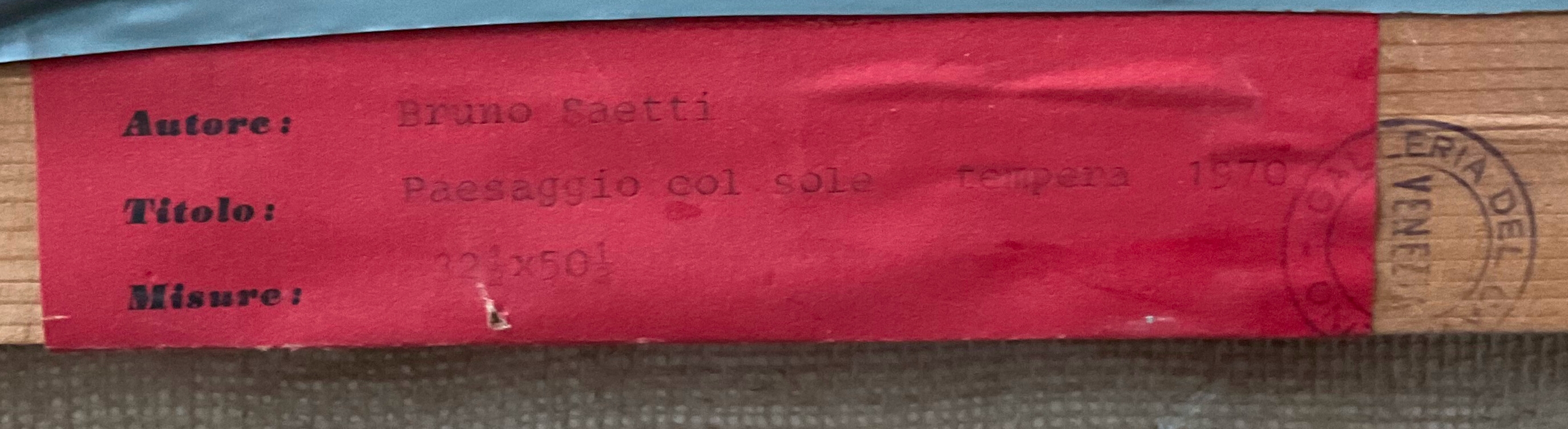 Bruno Saetti | Paesaggio col sole (1970) | MutualArt