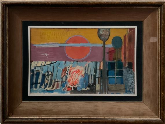 Bruno Saetti | Paesaggio col sole (1970) | MutualArt