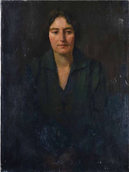 Wilhelm Brandenberg | Portrait of a young woman (1926) | MutualArt