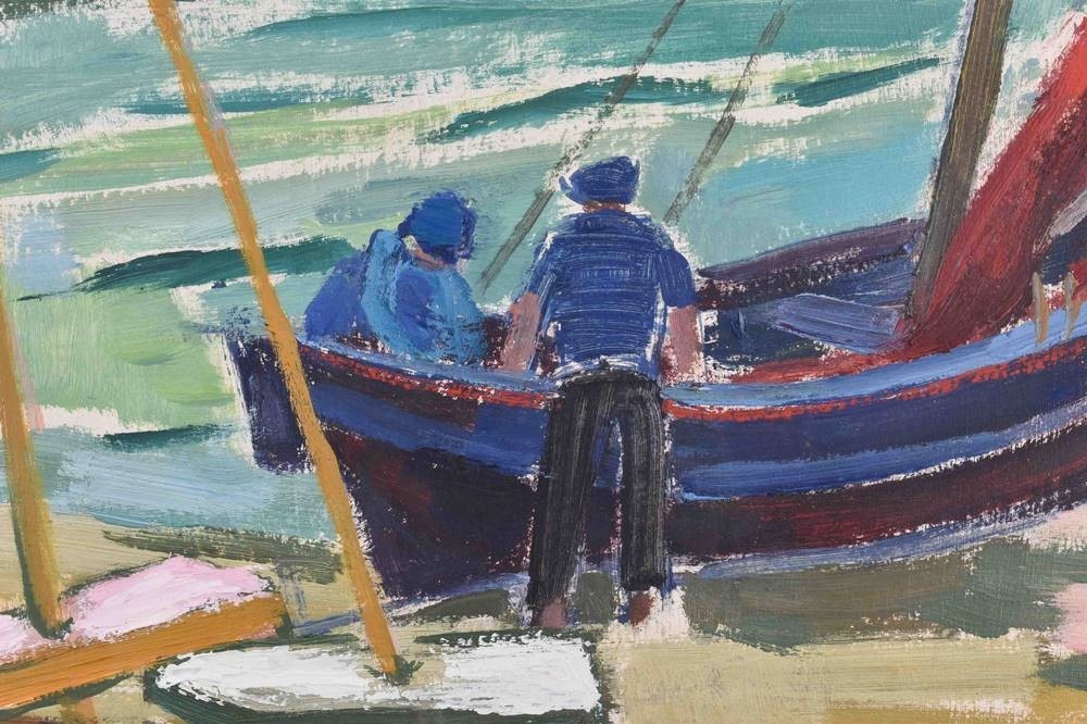 Fritz Duda | Fischer am Strand von Koserow/Usedom | MutualArt