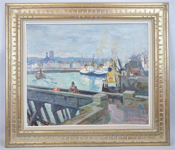 André Planson | The port of Dieppe | MutualArt