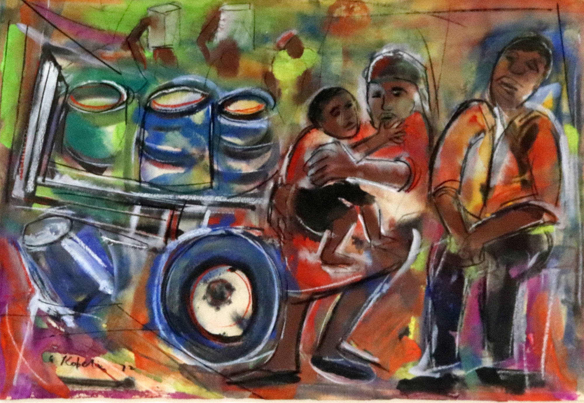 Eli Kobeli | DONKEY CART AND FIGURES | MutualArt