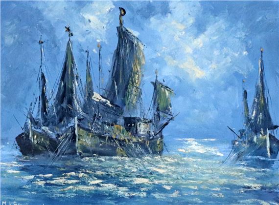 Marthinus la Grange | SHIPS AT SEA | MutualArt