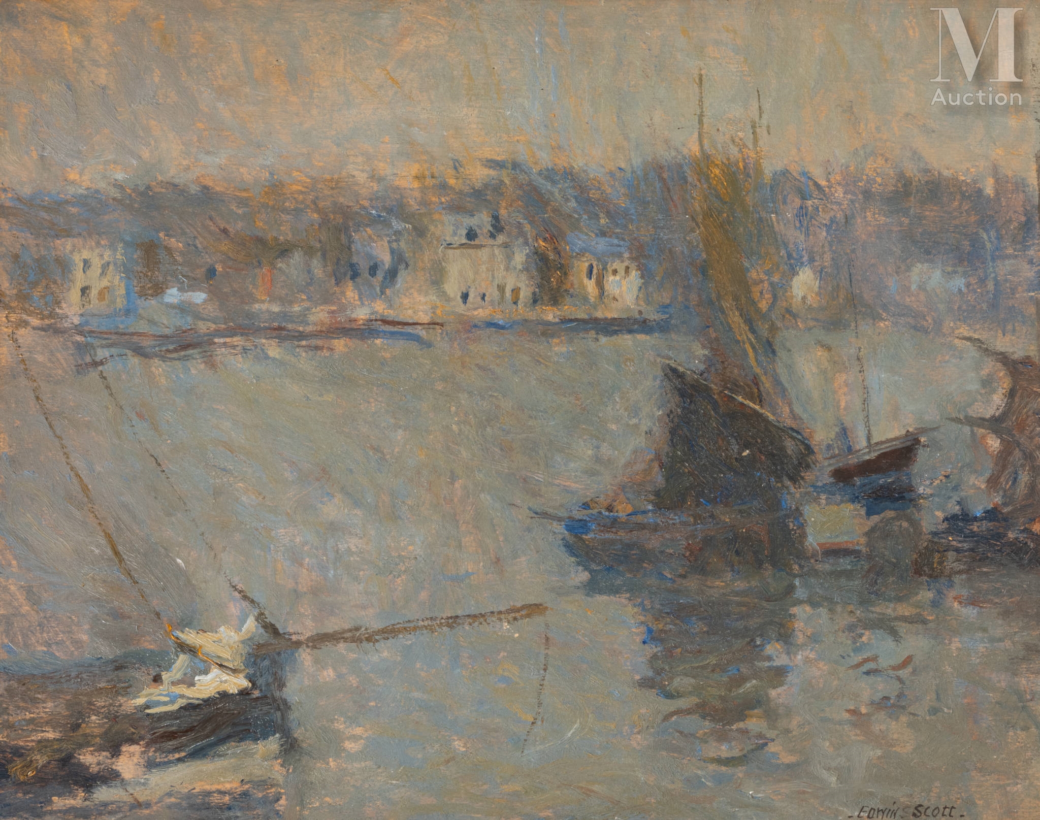 Edwin Scott | Marine avec voiliers | MutualArt