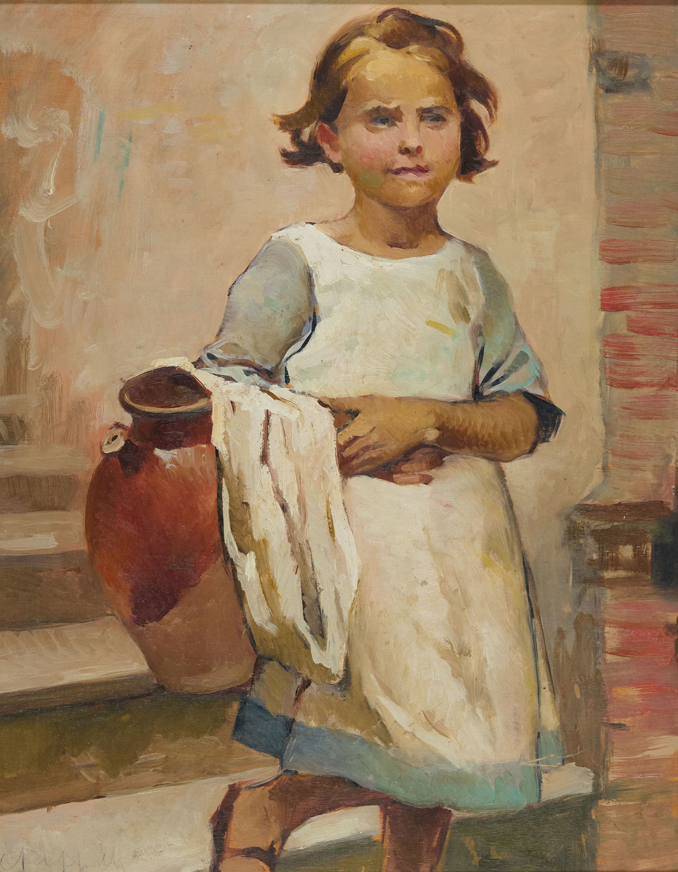 Cafiero Filippelli | Bambina con brocca | MutualArt