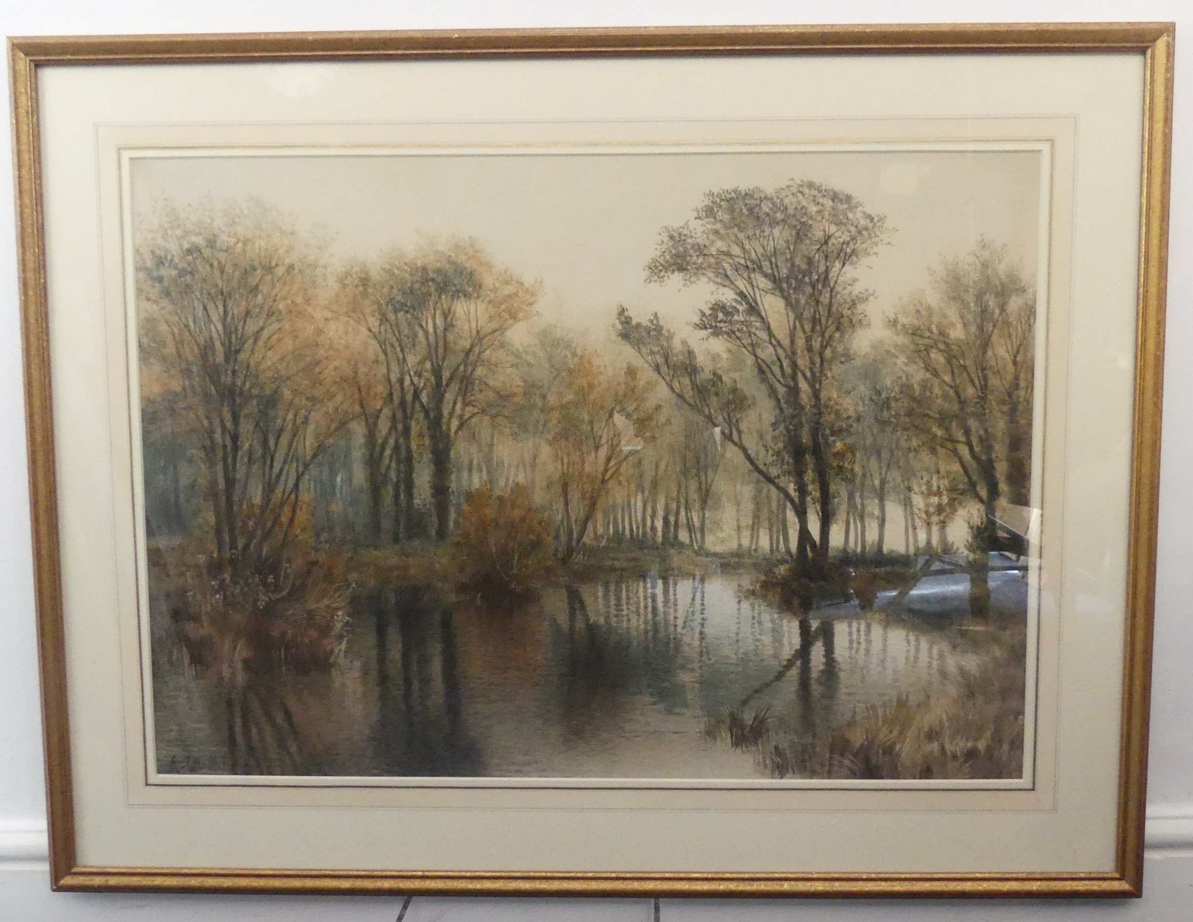 Edward J. Duval | Wooded river landscape | MutualArt