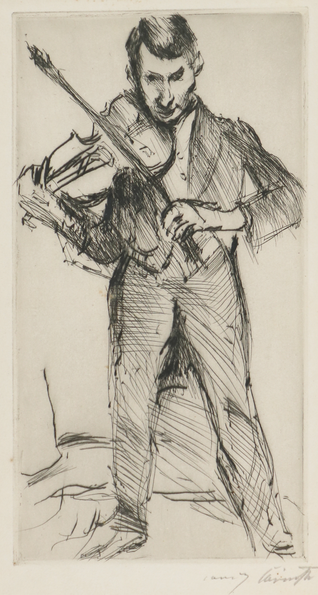 Lovis Corinth | Bildnis Andreas Weissgaerber. Der Geigenkünstler ...