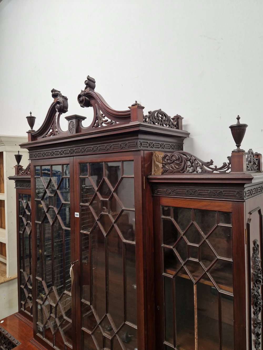 James Hicks | A MAHOGANY BREAKFRONT DISPLAY CABINET | MutualArt