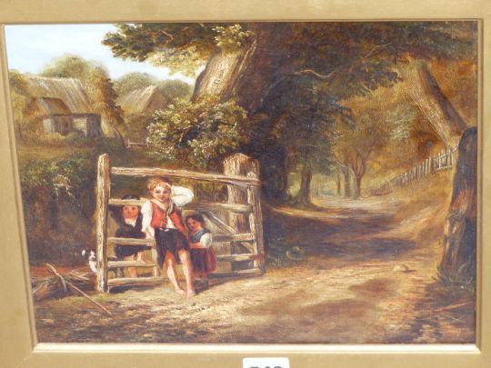 William Collins | CHILDREN OPENING A ROAD GATE | MutualArt