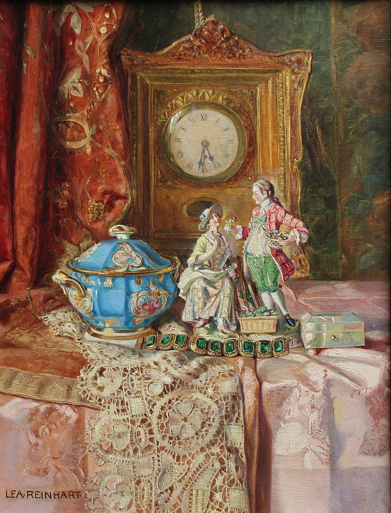 Lea Reinhart | Still life with a clock | MutualArt
