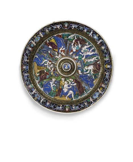 Pierre Reymond | A CIRCULAR LIMOGES ENAMEL CHARGER DEPICTING THE STORY ...
