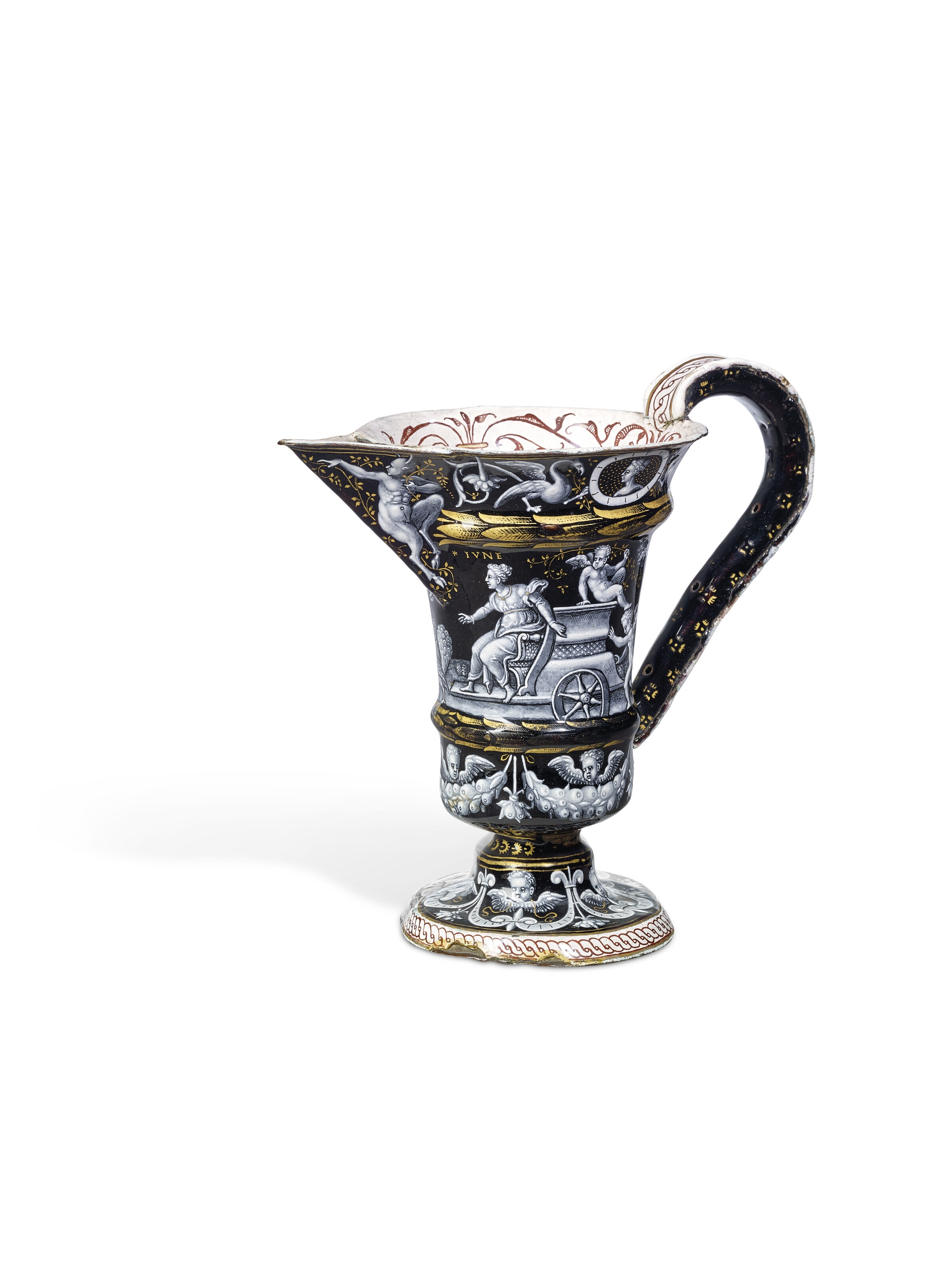 Pierre Reymond | A LIMOGES ENAMEL EWER DEPICTING MARS AND JUNO IN ...