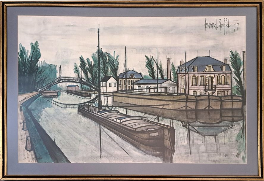 Bernard Buffet | The Saint-Quentin Canal (1967) | MutualArt
