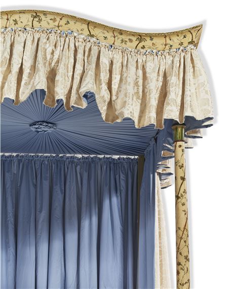 Ince and Mayhew | A GEORGE III CREAM AND POLYCHROME-PAINTED TESTER BED ...