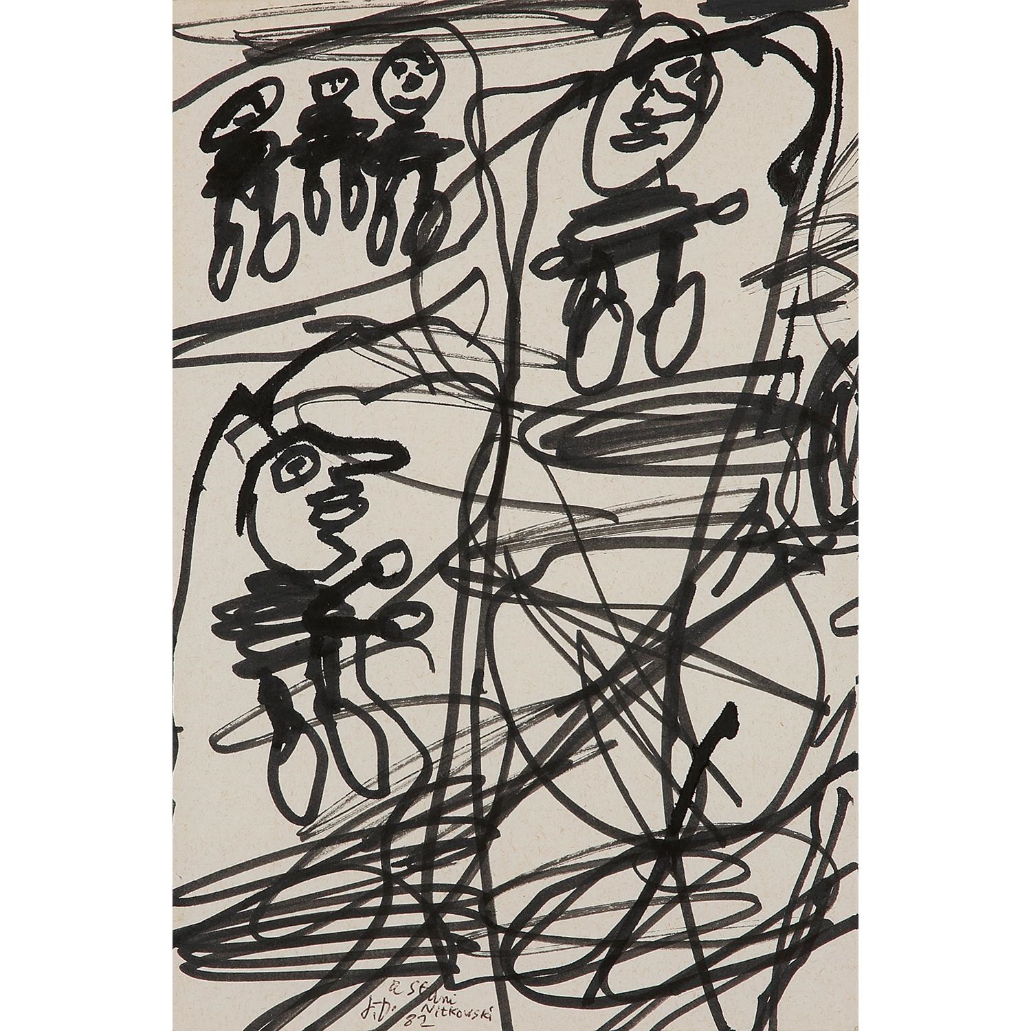 Jean Dubuffet | Dessin (n°57) (1982) | MutualArt