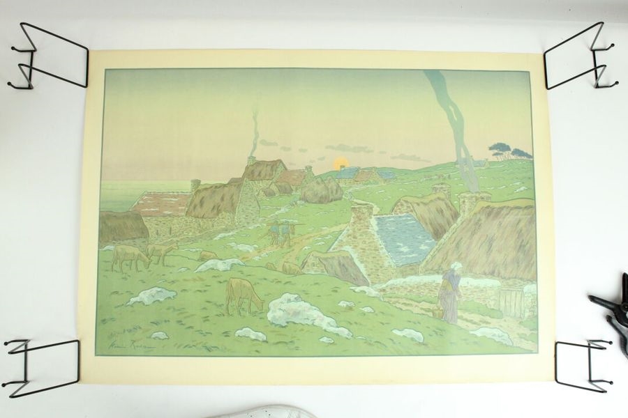Henri Rivière | Les chaumières au crépuscule | MutualArt
