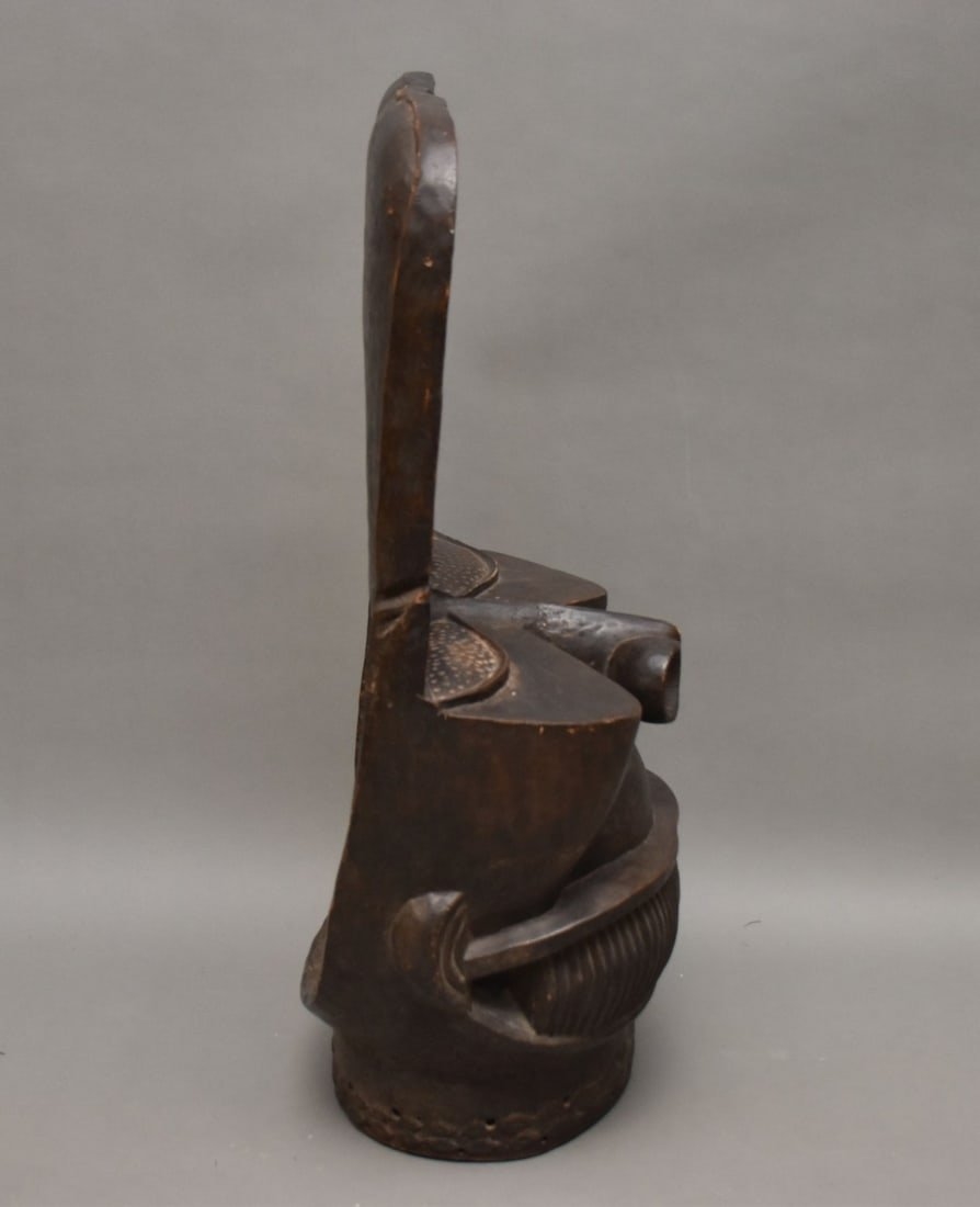 African School | Large Vintage African Batcham Mask, Kings Stool/Chair ...