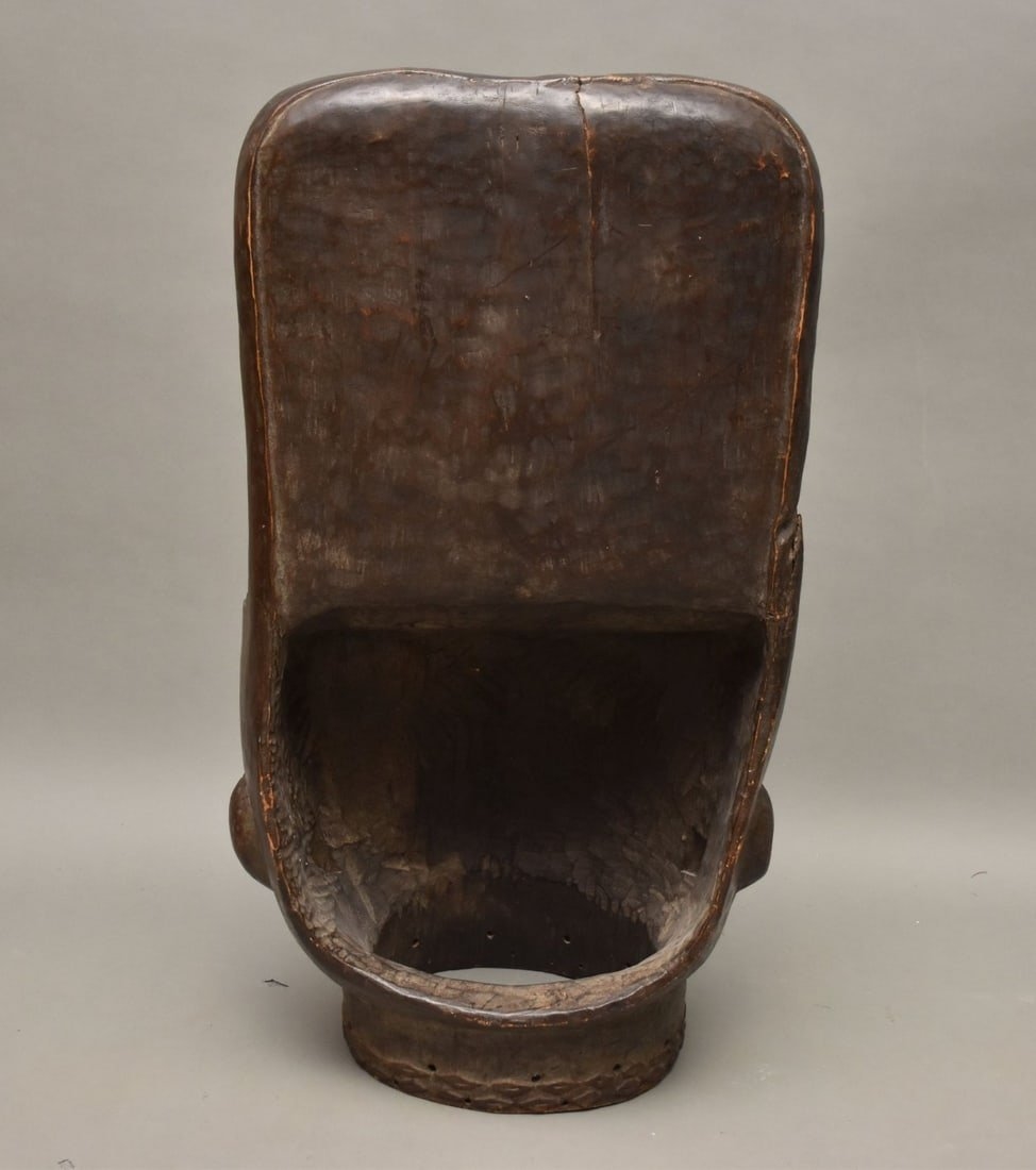 African School | Large Vintage African Batcham Mask, Kings Stool/Chair ...