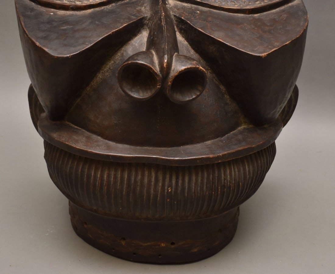 African School | Large Vintage African Batcham Mask, Kings Stool/Chair ...