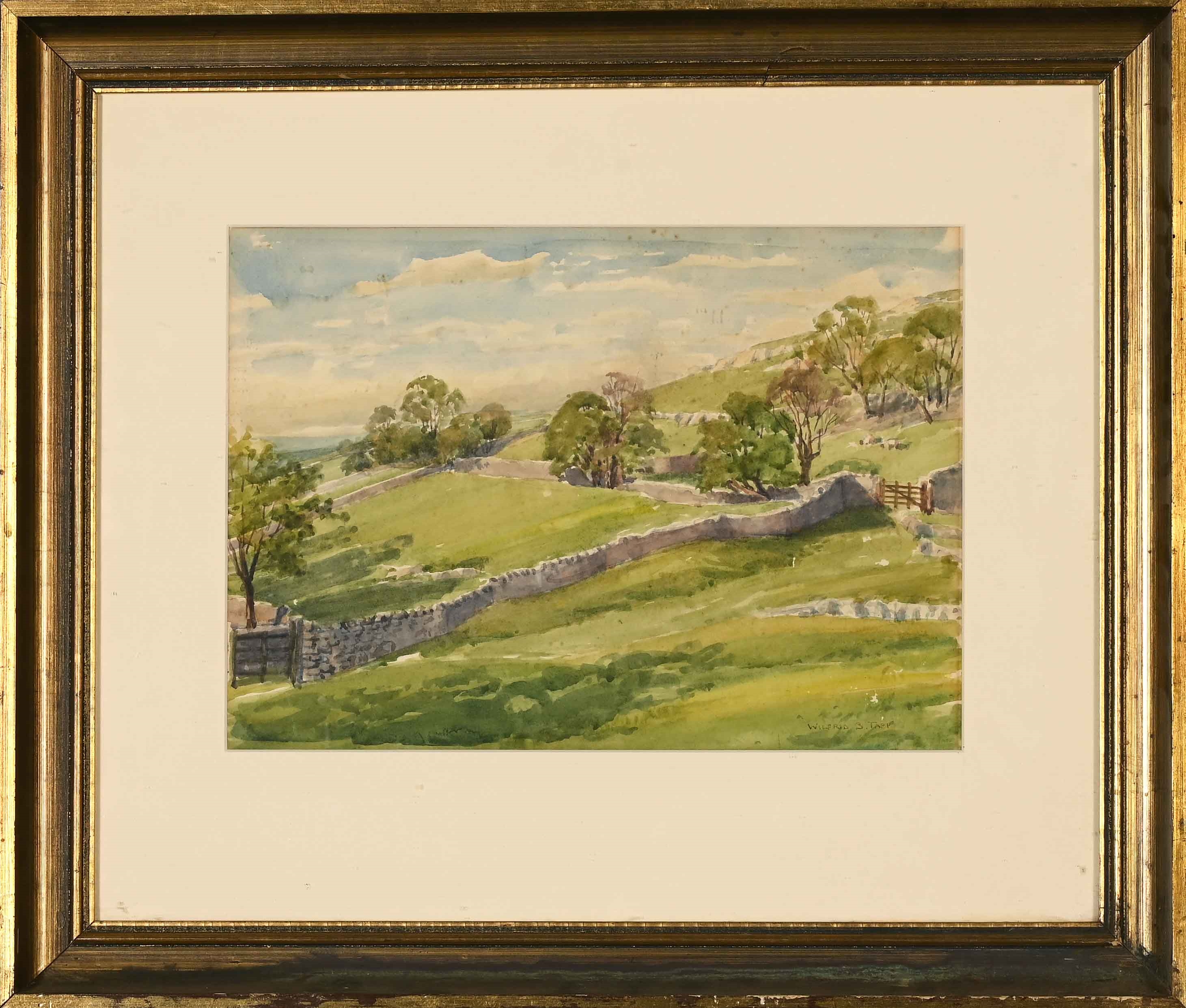 Wilfrid burnet tapp | English Countryside with Drystone Wall | MutualArt