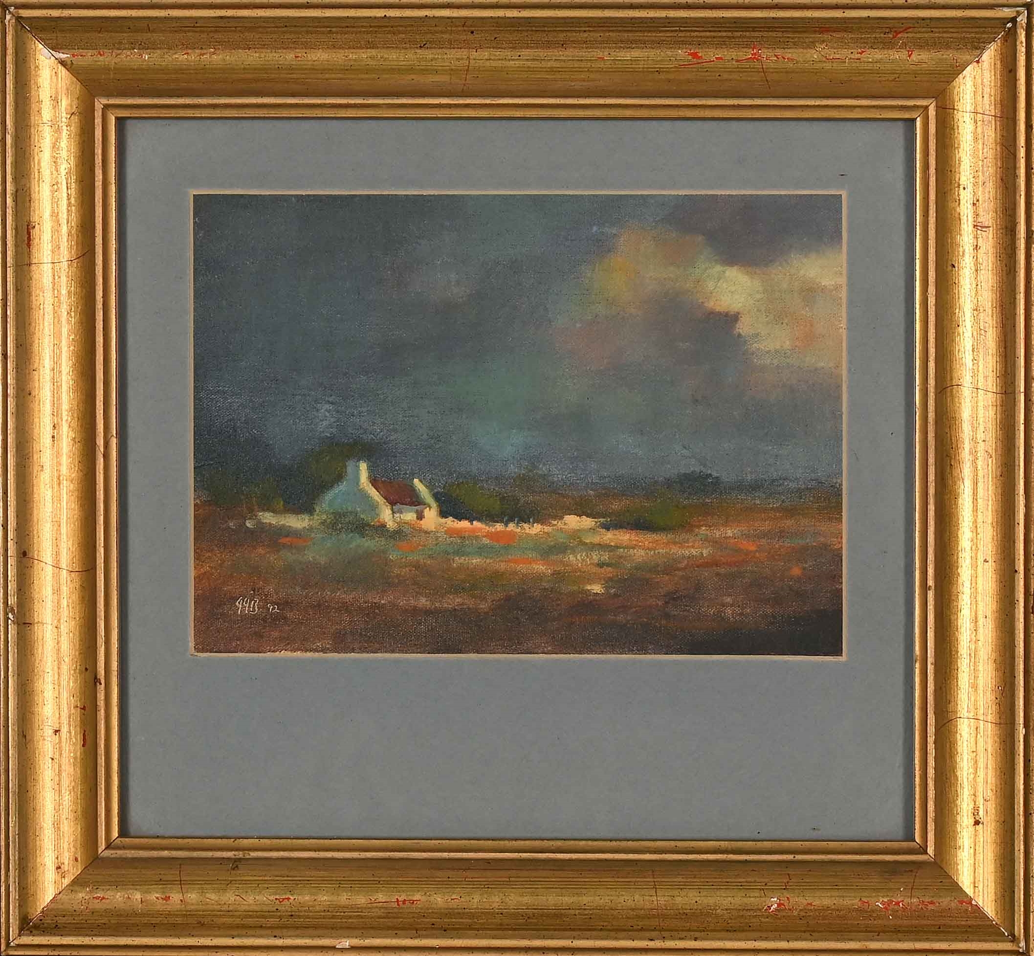 Koos Bronkhorst | Farmhouse Beneath Expansive Sky (1992) | MutualArt