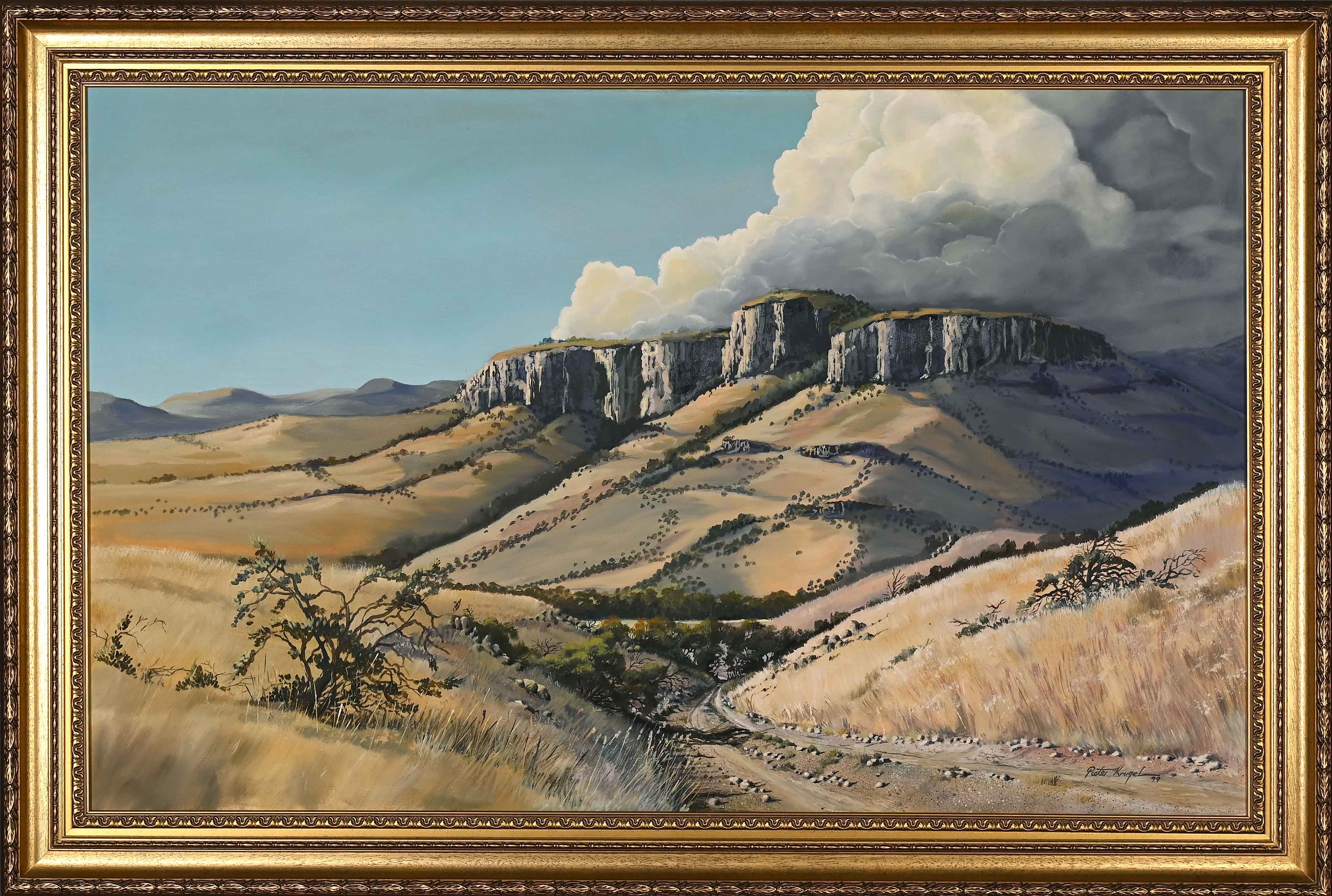 Pieter Krugel | Road Leading to Mountain with Oncoming Storm (1999 ...